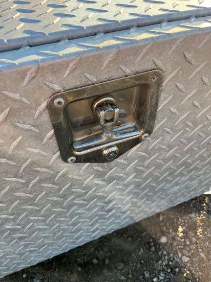 Aluminium underbody truck box with mounting brackets, approx. 2' x 2 ...
