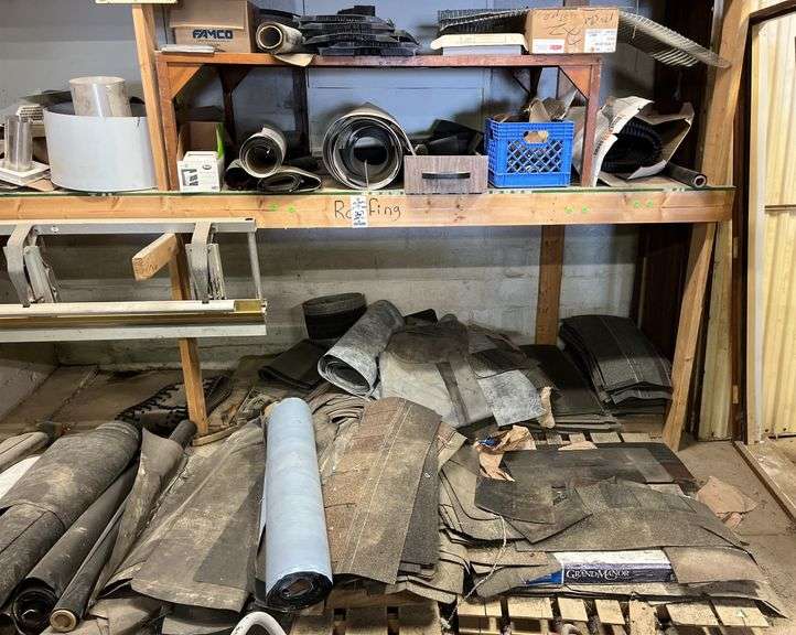 Large Lot of Roofing Materials and Related, Includes: Shingles, Roof ...