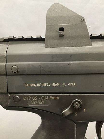 Taurus CT9 G2 carbine 9mm with (2) mags; There will be a $5 processing ...