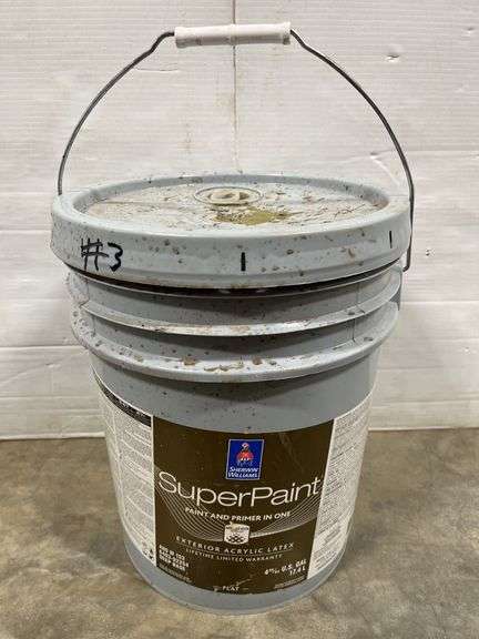 5-Gallon Sherwin Williams paint, mistint, new - Albrecht Auction Service