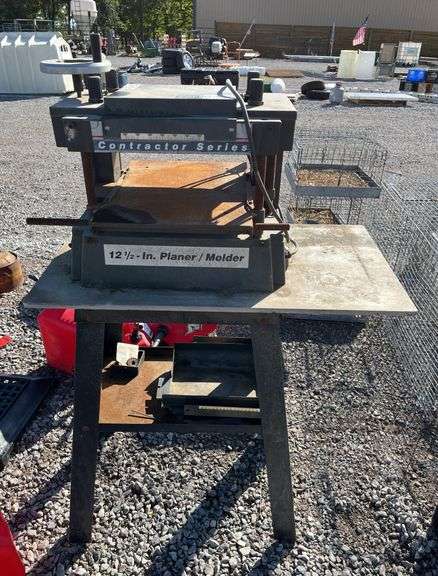 Sears wood planer/molder with stand, 12 1/2" bed, not working, rusted ...