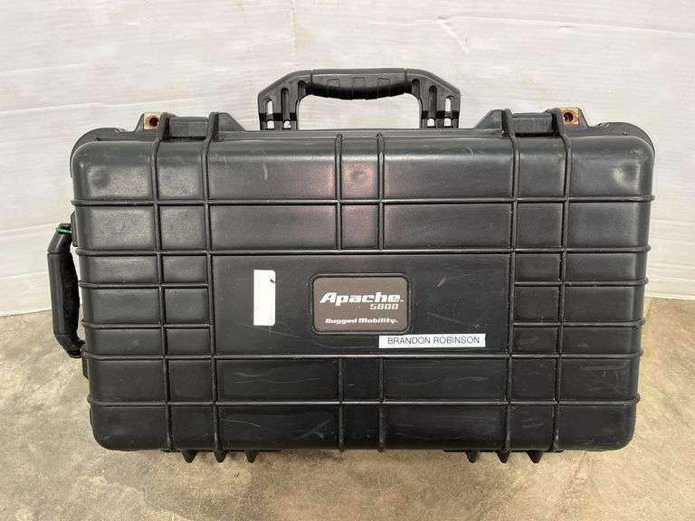 Apache 5800 hard shell rugged tool box on wheels with pull-out handle ...