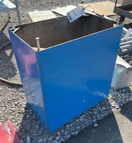 Steel machine base, 22 1/4"W x 14"D x 23"H, 3/16"Thick, ends are open ...