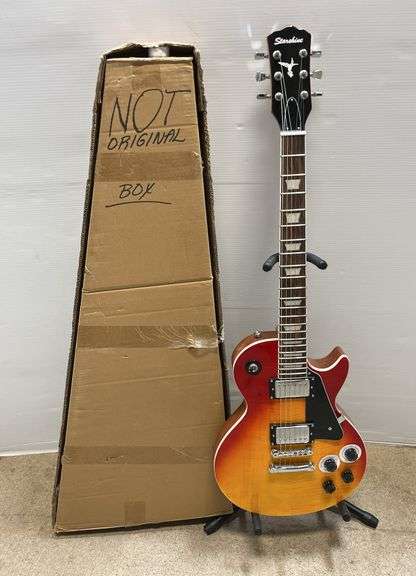 Push pull coil tapped Starshine LP style electric guitar, cherry burst ...