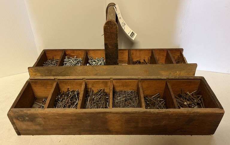 Handmade Nail Caddy Filled with Nails - Albrecht Auction Service