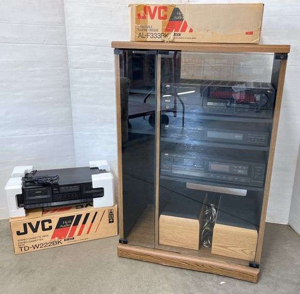 JVC Stereo with cabinet tuner FX-333BK, compact disc player/6-disc ...