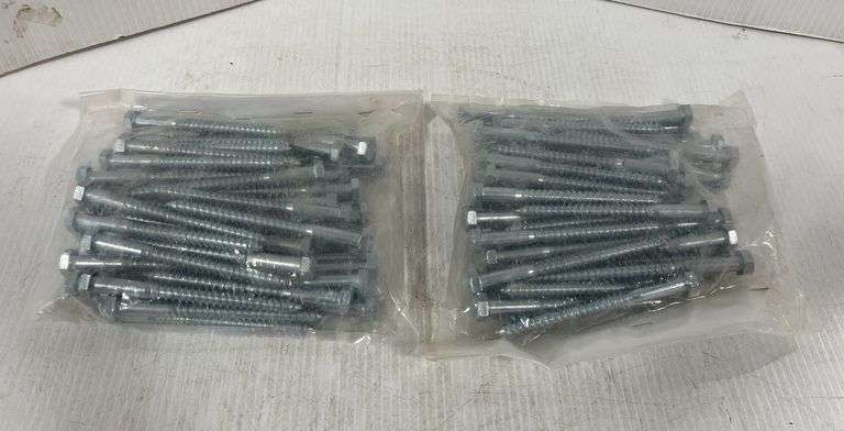 (2) Bags hex head rag bolts, 3/8" x 4 1/2", 40-Per bag, new - Albrecht ...