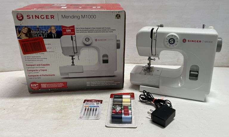 Singer mending M1000 compact electric sewing machine with pack of ...