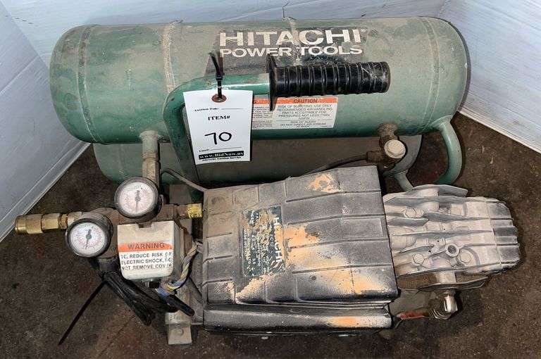 Hitachi 2 HP Air Compressor - Albrecht Auction Service