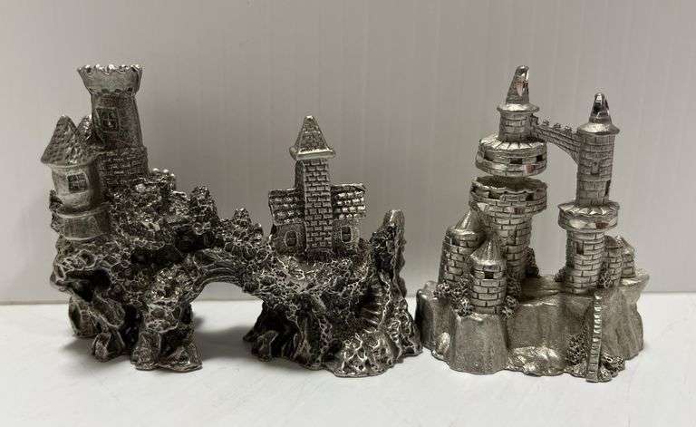 (3) Pewter castles, and Noah's Ark, up to 2 5/8"L x 2"H - Albrecht ...