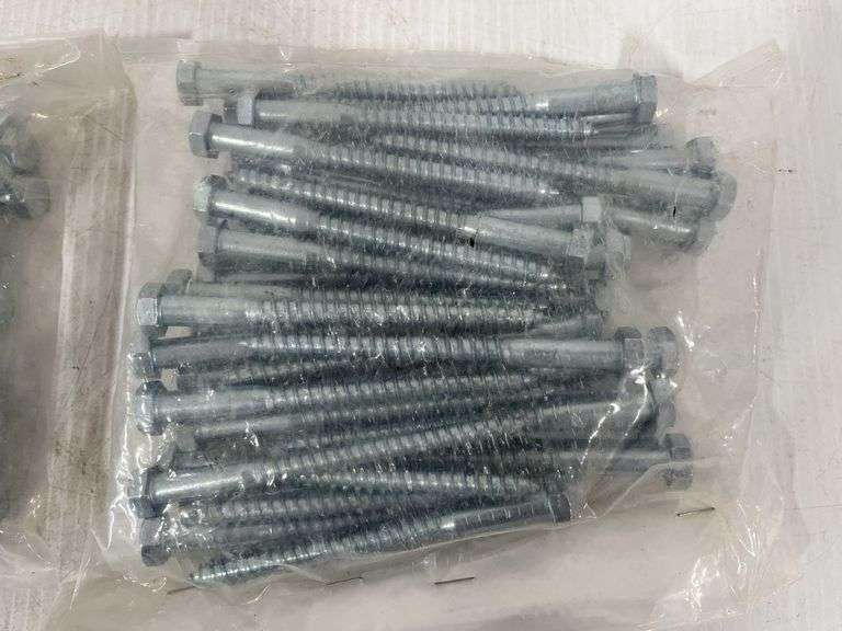 (2) Bags hex head rag bolts, 3/8" x 4 1/2", 40-Per bag, new - Albrecht ...