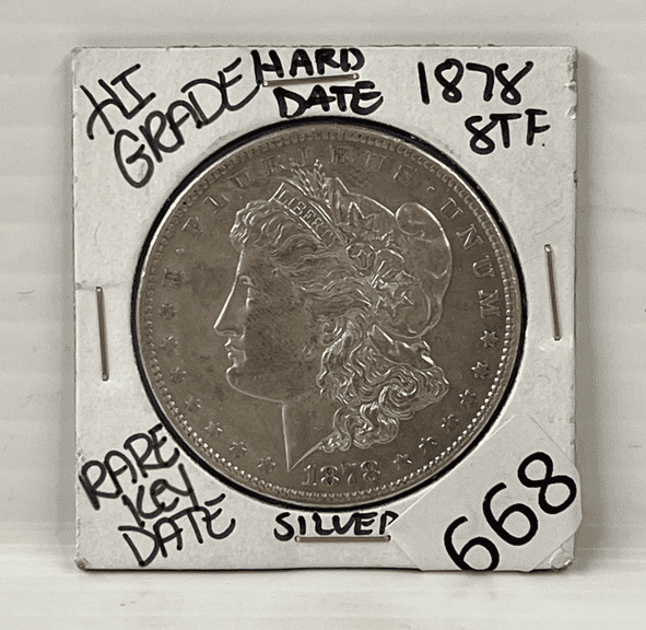 1878 8TF Morgan dollar, key date, 750,000 minted, hard date to find in ...