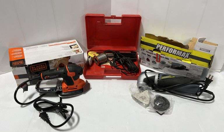 (3) Power tools, includes: 1- Performax variable speed multi-tool, 1 ...