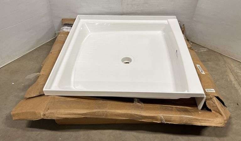ProFlo shower floor, white in color, 34" x 34", have wear/damage spots ...