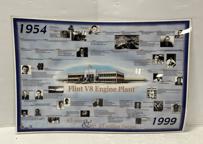 Union Poster, "Flint V8 Engine Plant", good - Albrecht Auction Service