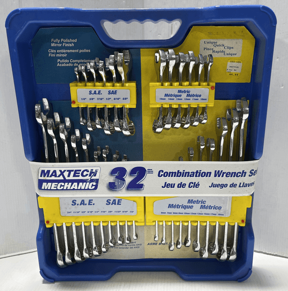 32-Piece combination wrench set, SAE and metric, by Maxtech Mechanic, all new - Albrecht Auction ...