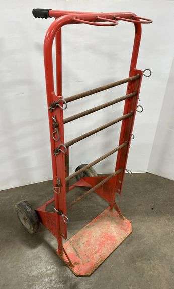 Electricians wire cart, has five separate bars to hang spools of wire ...