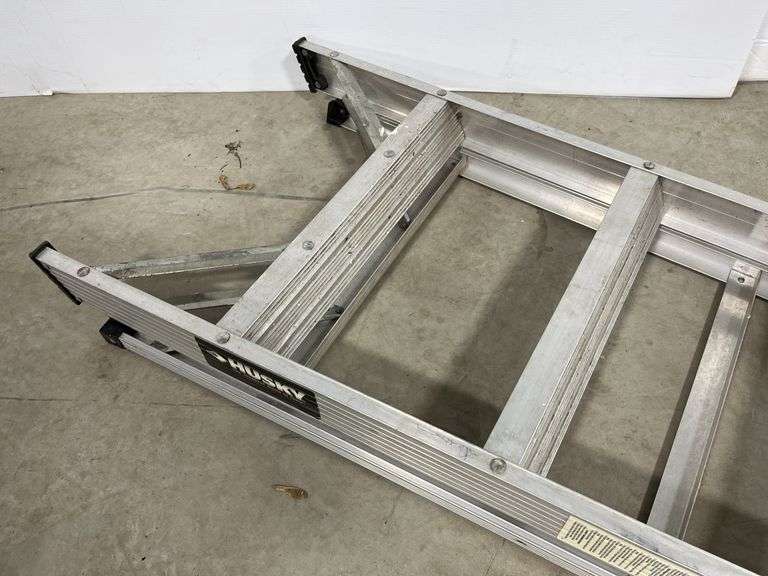 Husky 6' aluminium step ladder, good, used - Albrecht Auction Service