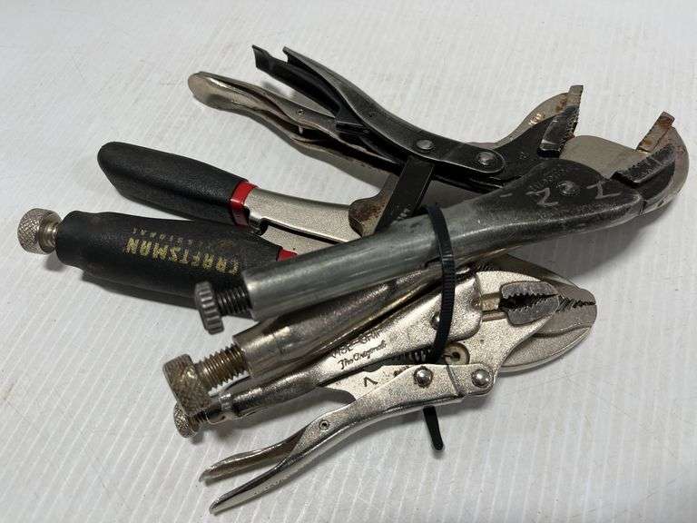 (4) Pairs of vise grips, includes: 1- Craftsman, and 1- Vise Grip ...