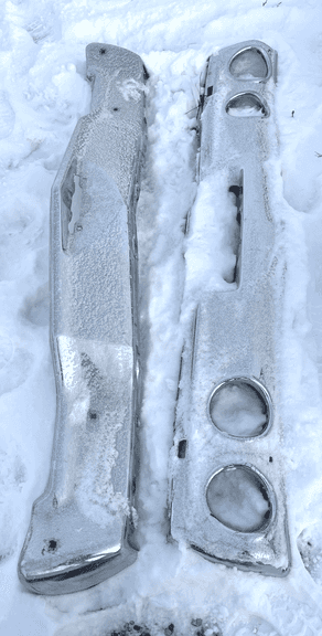 1971-72 Chevelle front and rear chrome bumpers - Albrecht Auction Service