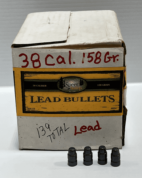 (139) Speer lead bullets, 158-grain lead, .38-357 caliber - Albrecht ...