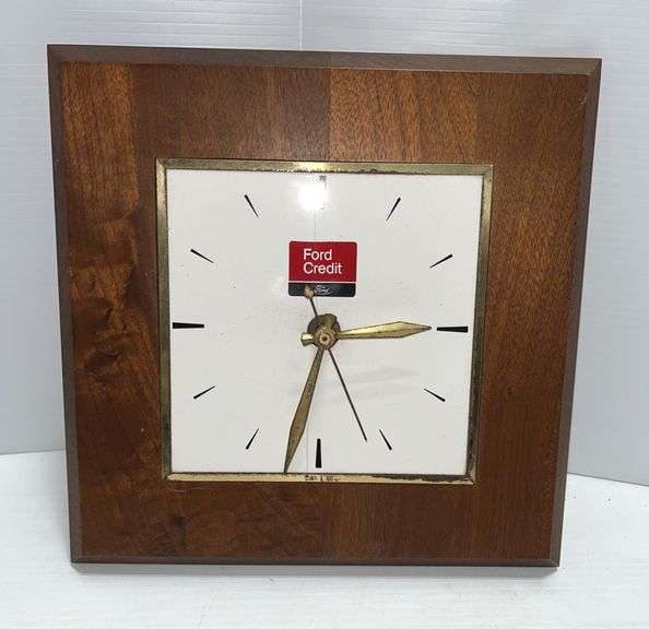 Older "Ford Credit" clock, 10" x 10", keeps perfect time - Albrecht ...
