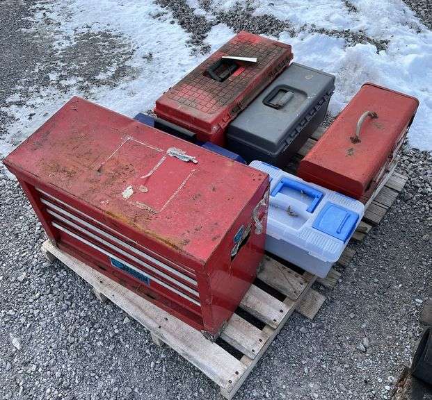 (6) Tool boxes on pallet, used - Albrecht Auction Service