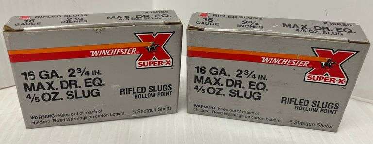 (20) 16-Gauge Rifled Slugs, Include: 15-Winchester and 5-Remington 4/5 ...