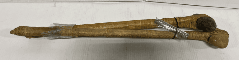 (2) Stone Native American Indian war clubs, 21"L - Albrecht Auction Service