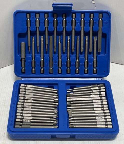 50-Piece magnetic screwdriver bit set, extra long 75mm bits for 1/4" screwdrivers, torx, star ...