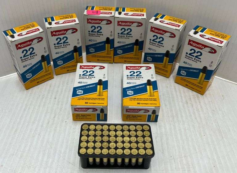 (400) Rounds of Aguila .22 Super Extra Ammo, 40-Grain - Albrecht ...