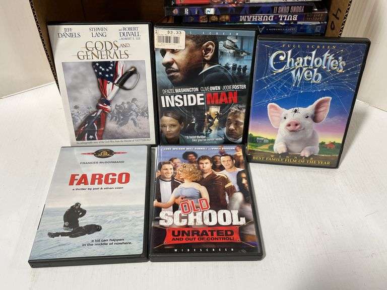 (40) DVDs, include: S.W.A.T., Wanted, Old School, Fargo, Avatar, Rising ...