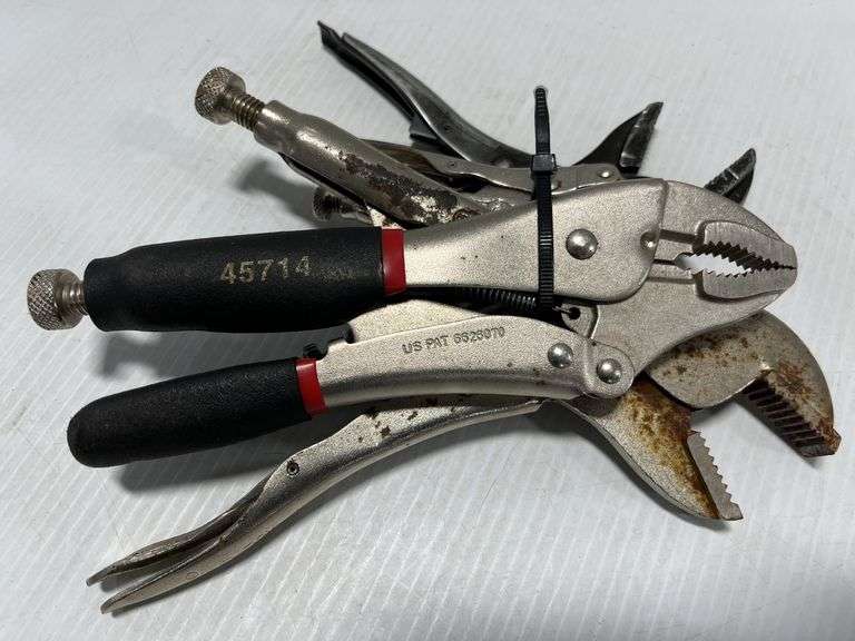 (4) Pairs of vise grips, includes: 1- Craftsman, and 1- Vise Grip ...
