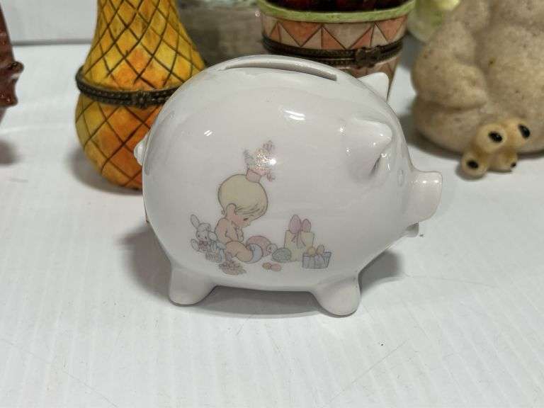 (2) Beatrix potter musical wind-up ceramics, includes wolf with ...