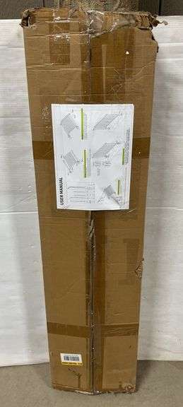 Black 4-Step metal handrail, box- 49"L - Albrecht Auction Service