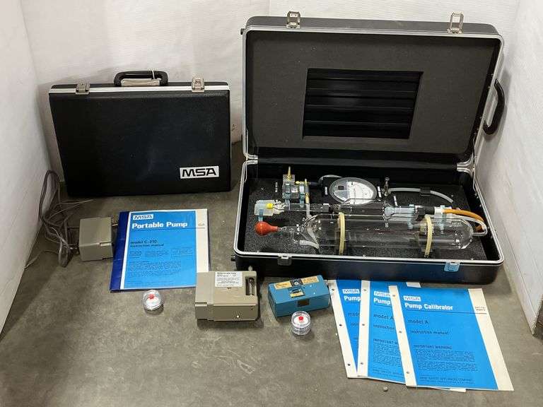 MSA portable pump, and MSA pump regulator, up to 24"W x 7"H case ...