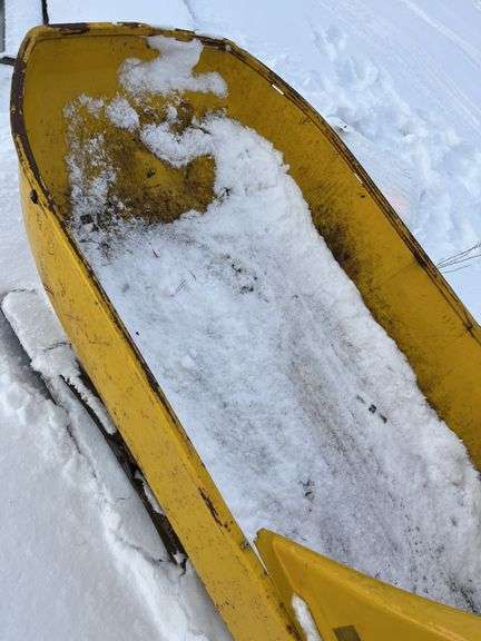 Bombardier snowmobile with trailer, the windshield is broken, but the ...