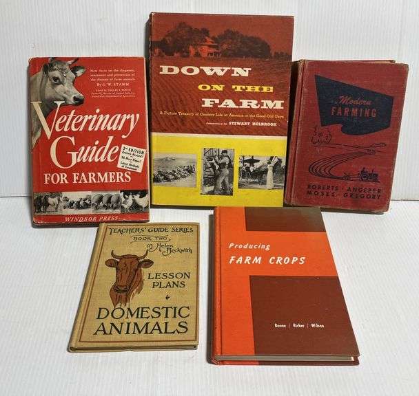 (5) Vintage hardcover books related to farmers, includes: 1953 ...