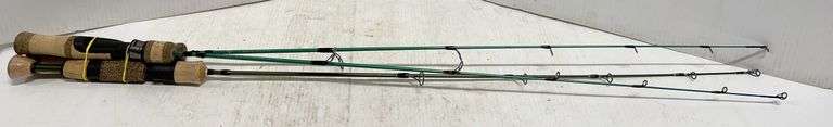 (3) Ice fishing rods, include: 2- Fenwick 6-10 lb. rating, 36"; and 1 ...
