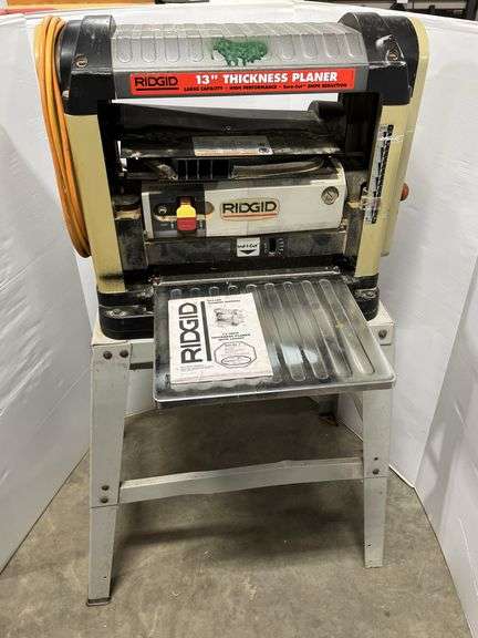RIDGID planer, 13" thickness planer, sure cut - Albrecht Auction Service