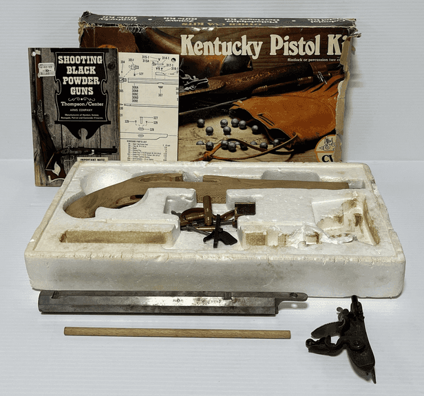 Kentucky pistol kit, CVA, complete, box shows wear - Albrecht Auction ...
