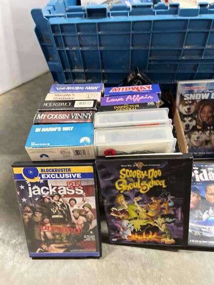 (65) DVDs, (80) VHS tapes, and (20) Movie press kits, various genres ...