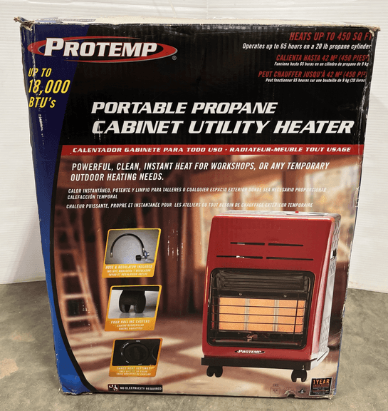 ProTemp propane cabinet heater, up to 18,000 BTU, like new - Albrecht ...