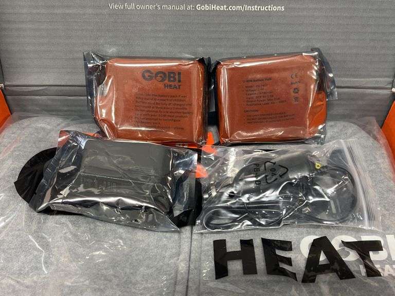 Mens Gobi Ridge heated hoodie, storm, size 2XL, with batteries and ...