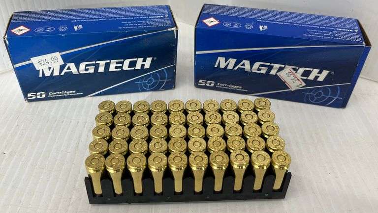 (100) Rounds of Magtech .40 S&W Ammo, 180-Grain - Albrecht Auction Service
