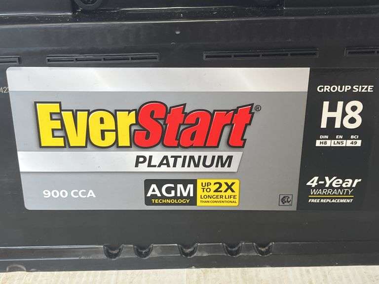 Everstart Platinum automotive battery, top post, guaranteed to be fully ...