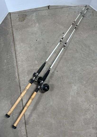 (2) Penn 209 level wind reels on 6' Gamefisher fiberglass boat series ...