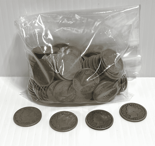 (110) Liberty nickels, $5.50 face - Albrecht Auction Service