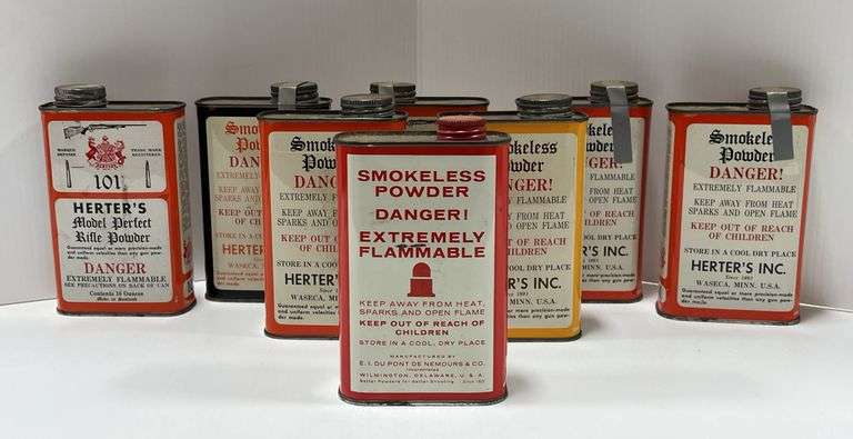 Rifle powder, includes: (2) Cans of IMR-3031, (4) Cans of IMR-4320, (1 ...