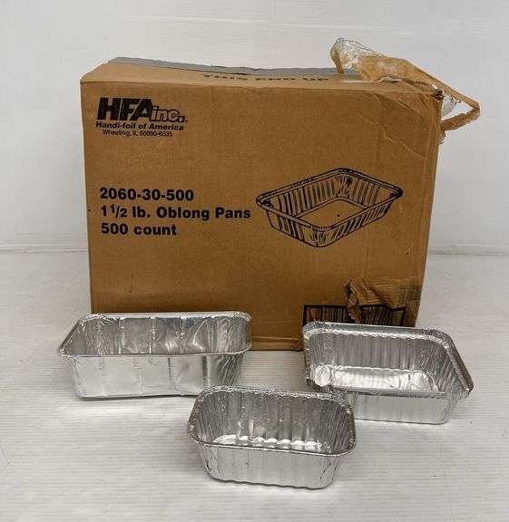 Over (200) Oblong pans, 1 1/2 lb., 6 1/2"L x 4 1/2"W x 1 1/2"H ...